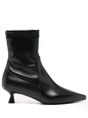 ANNA F. 50mm Leather Ankle Boots