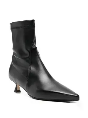 ANNA F. 50mm Leather Ankle Boots