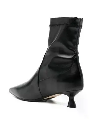 ANNA F. 50mm Leather Ankle Boots