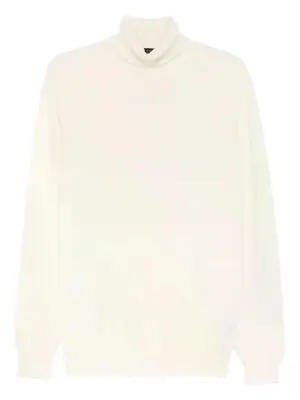 DELL'OGLIO Roll Neck Sweater - White