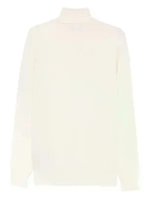 DELL'OGLIO Roll Neck Sweater - White