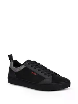 Hugo Panelled Lace-up Sneakers - Black