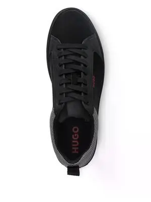 Hugo Panelled Lace-up Sneakers - Black