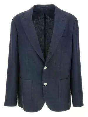 BARBA NAPOLI Peak-lapel Patch-pocket Blazer
