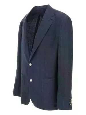 BARBA NAPOLI Peak-lapel Patch-pocket Blazer
