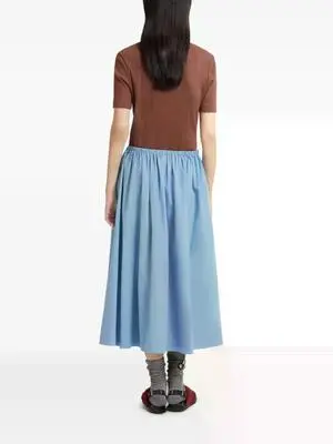 Marni Gathered Midi Skirt - Blue
