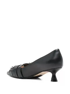 ANNA F. 45mm Buckled-strap Point-toe Pumps