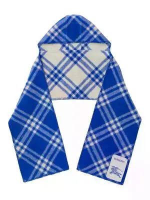 Burberry Checked Scarf - Blue