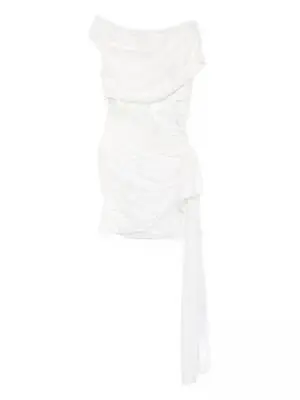 SELF-PORTRAIT Lace Draped Mini Dress