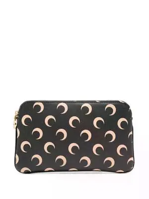 MARINE SERRE Printed Zip Pouch - Black