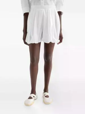 JIL SANDER Gathered Balloon Hem Shorts - White