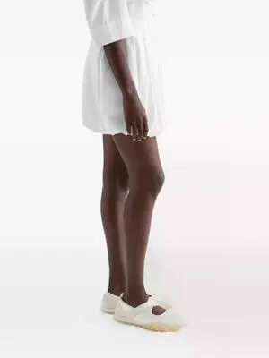 JIL SANDER Gathered Balloon Hem Shorts - White