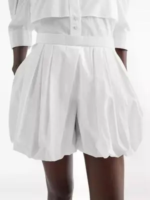 JIL SANDER Gathered Balloon Hem Shorts - White