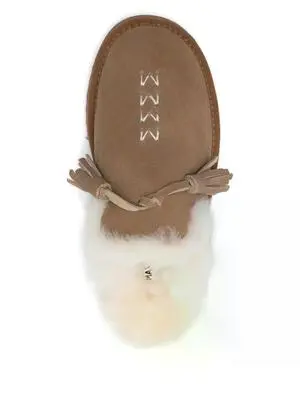 Max & Moi Tassel Embroidered Mules