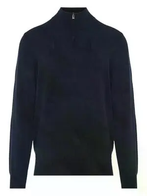 BOSS Long Sleeve Zip-up Sweater - Blue