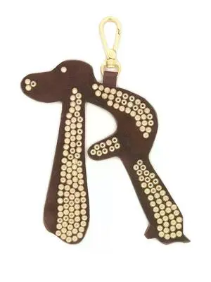 Marni Rhinestone-embellished Animal Charm Keyring - Brown