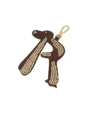 Marni Rhinestone-embellished Animal Charm Keyring