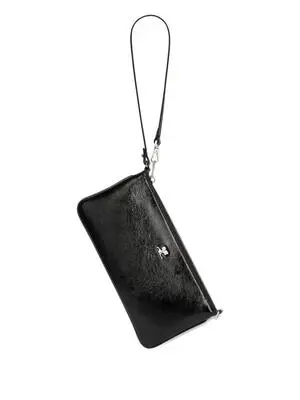 COURREGES Logo-plaque Zipped Pouch - Black