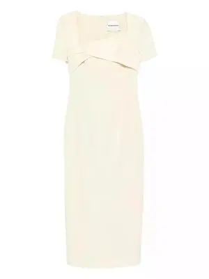 Roland Mouret Square-neck Twisted Maxi Dress