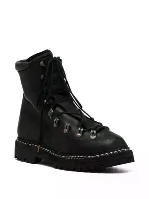 Guidi Lace-up Leather Boots - Black