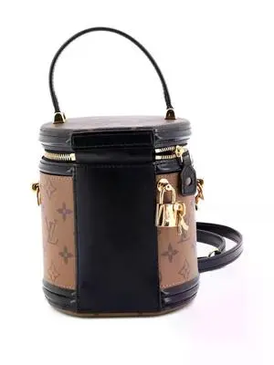 LOUIS VUITTON Cannes Handbag Reverse Monogram Canvas Satchel - Black