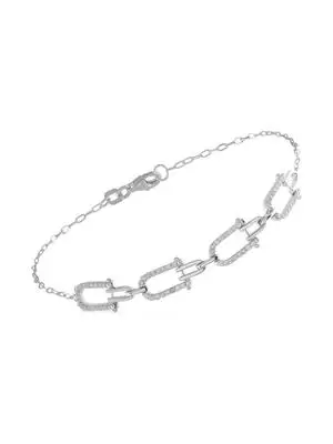 LB EXCLUSIVE 14k White Gold Diamond Link Bracelet - Silver