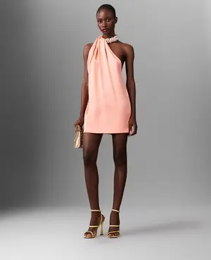 Stella McCartney Bead-embellished Twisted Mini Dress - Peony