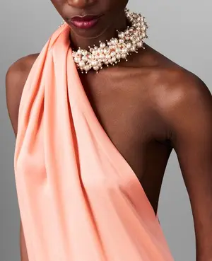 Stella McCartney Bead-embellished Twisted Mini Dress - Peony