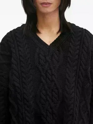 Vetements V-neck Cable Knit Sweater