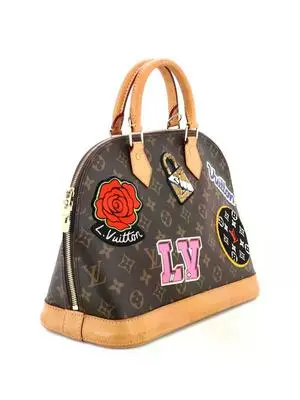 LOUIS VUITTON Alma Handbag Limited Edition Patches Monogram Canvas Pm Satchel