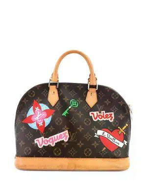 LOUIS VUITTON Alma Handbag Limited Edition Patches Monogram Canvas Pm Satchel