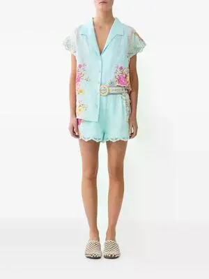 Camilla Button Floral Blouse