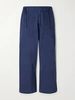 CHERRY LOS ANGELES Parachute Wide-leg Cotton Trousers - Blue