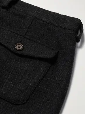 Oliver Peoples Morton Straight-leg Pleated Cotton-blend Suit Trousers
