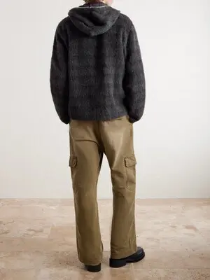 Our Legacy Brushed Wool-blend Zip-up Hoodie - Gray