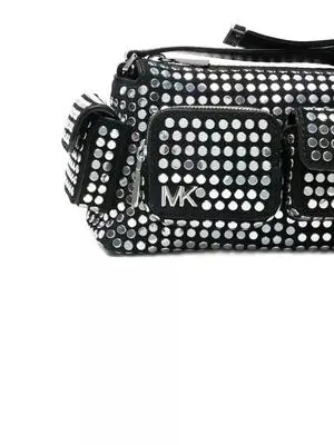 Michael Kors Dakota Stud-embellished Shoulder Bag - Black