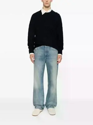 WALES BONNER Textured Knit Sweater With Button Detail