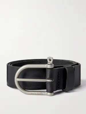 BLEU DE CHAUFFE Manille Leather Belt - Black