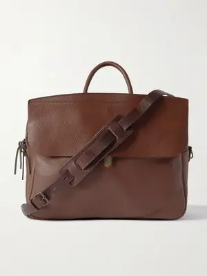 BLEU DE CHAUFFE Zeppo Duo Full-grain Leather Briefcase