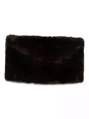 THE FRANKIE SHOP Faux Fur Scarf - Brown