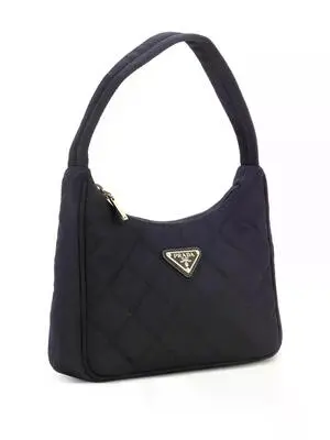 Prada Quilted Tessuto Small Hobo Bag