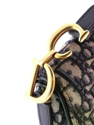 Dior Saddle Handbag Oblique Canvas Mini - Blue