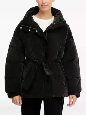 Emporio Armani Belted Padded Jacket - Black