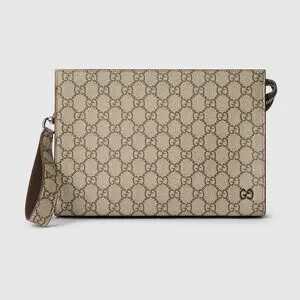 Gucci Gg Supreme Small Pouch - Beige