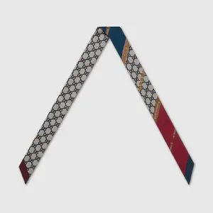 Gucci Heritage Print Silk Ribbon