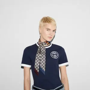 Gucci Heritage Print Silk Ribbon