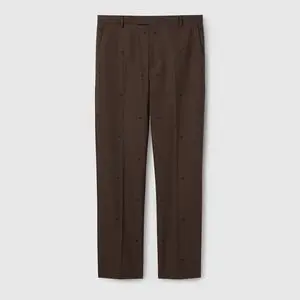 Gucci Gg Houndstooth Wool Jacquard Pants