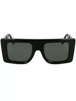 Victoria Beckham Logo-plaque Square Frame Sunglasses - Black