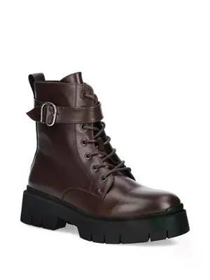 Hugo Buckle Lace-up Boots