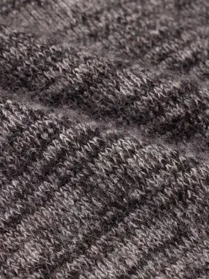 Oliver Peoples Slim-fit Space-dyed Knitted Sweater - Black